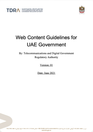 DGOV - Web Content Guidelines for UAE Government